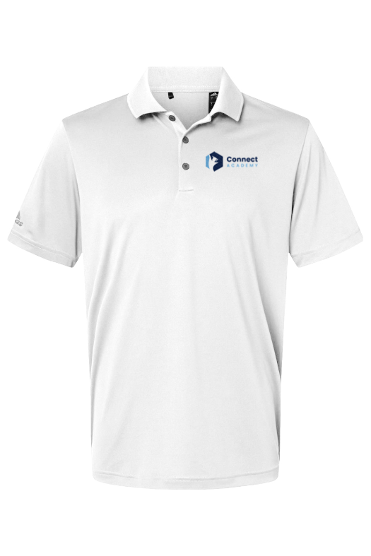 Connect Academy White Performance Polo